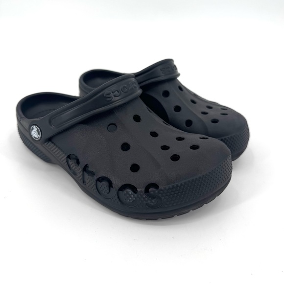 CROCS | Shoes | Crocs Black Baya Kids Slip On Clogs Size 5 | Poshmark